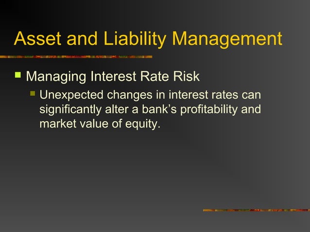 Alm interest rate risk management | PPT