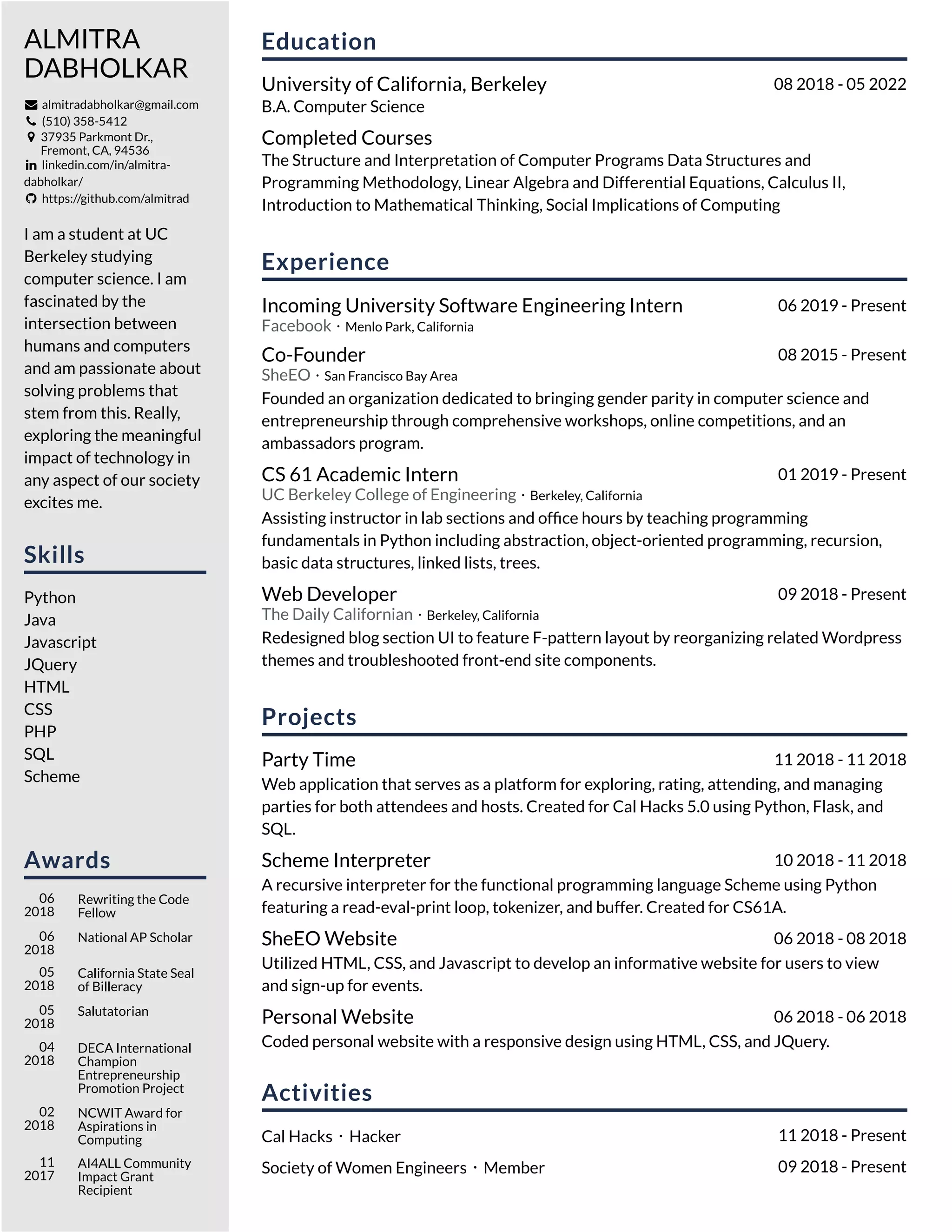 Resume | PDF | Programming Languages | Computing