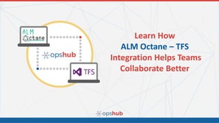 How to Integrate ALM Octane with TFS | Follow Easy Integration Steps | PPTX | Technology & Computing