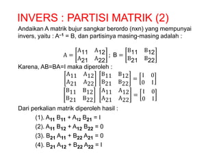 Al modul 2 invers matrik revisi 2020 | PPT