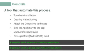 Android is going to Go! - Android and goland - Almog Baku | PPT