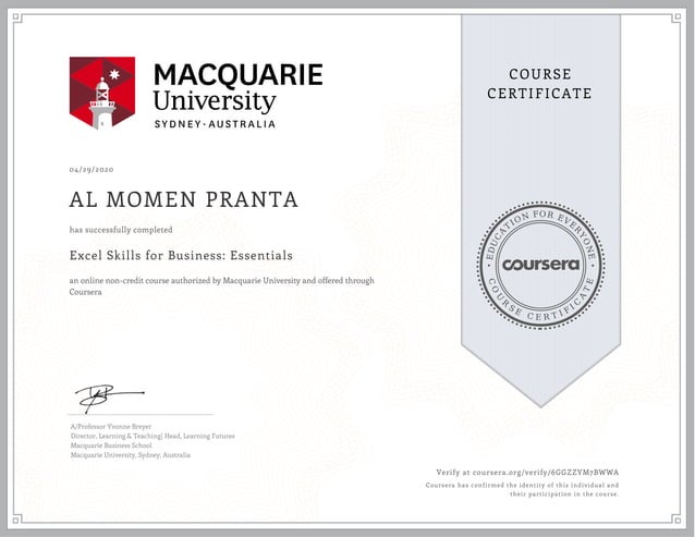 Al Momen Pranta_certificates | PPT