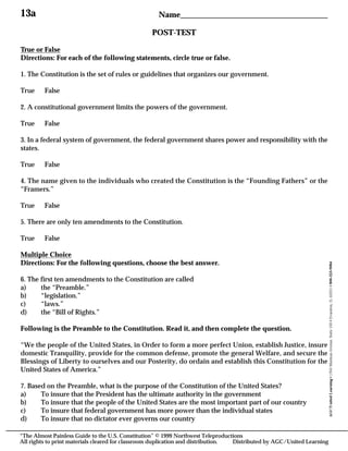 Almost painless constitution video sheet | PDF