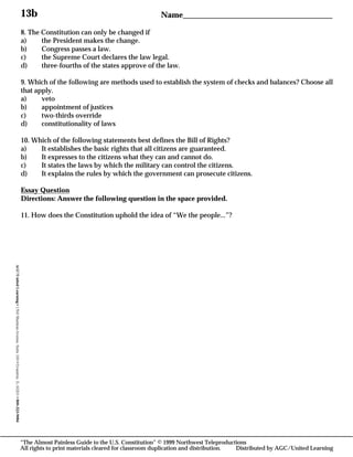 Almost painless constitution video sheet | PDF