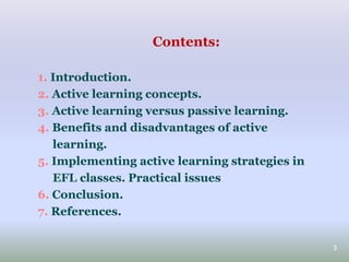 Active Learning Strategies in EFL Classes | PPTX