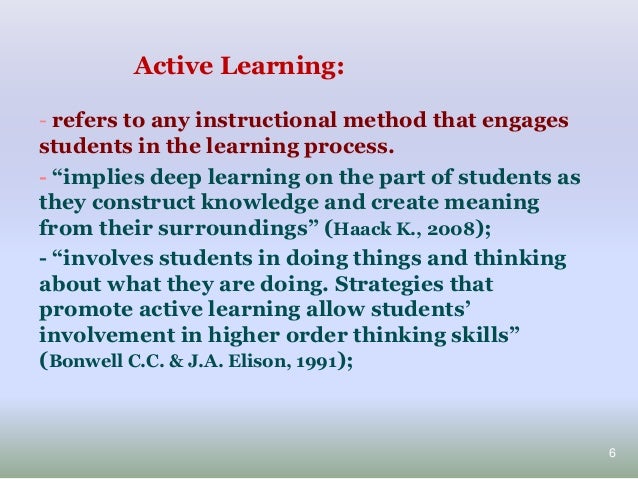 Active Learning Strategies in EFL Classes