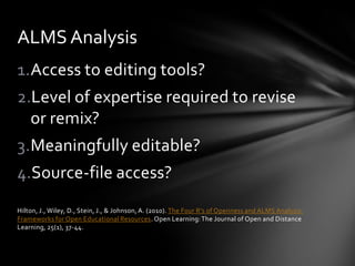 Alms analysis presentation | PPTX