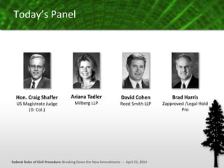 Presentation: Federal Rules of Civil Procedure | Breaking Down the New ...