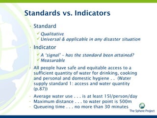 standards and evidence-based response (John Demerell, Sphere) | PPT