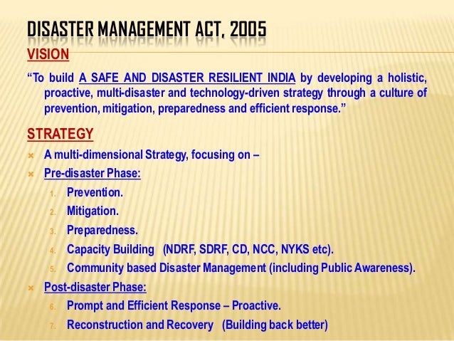 Disaster Management Initiatives in India