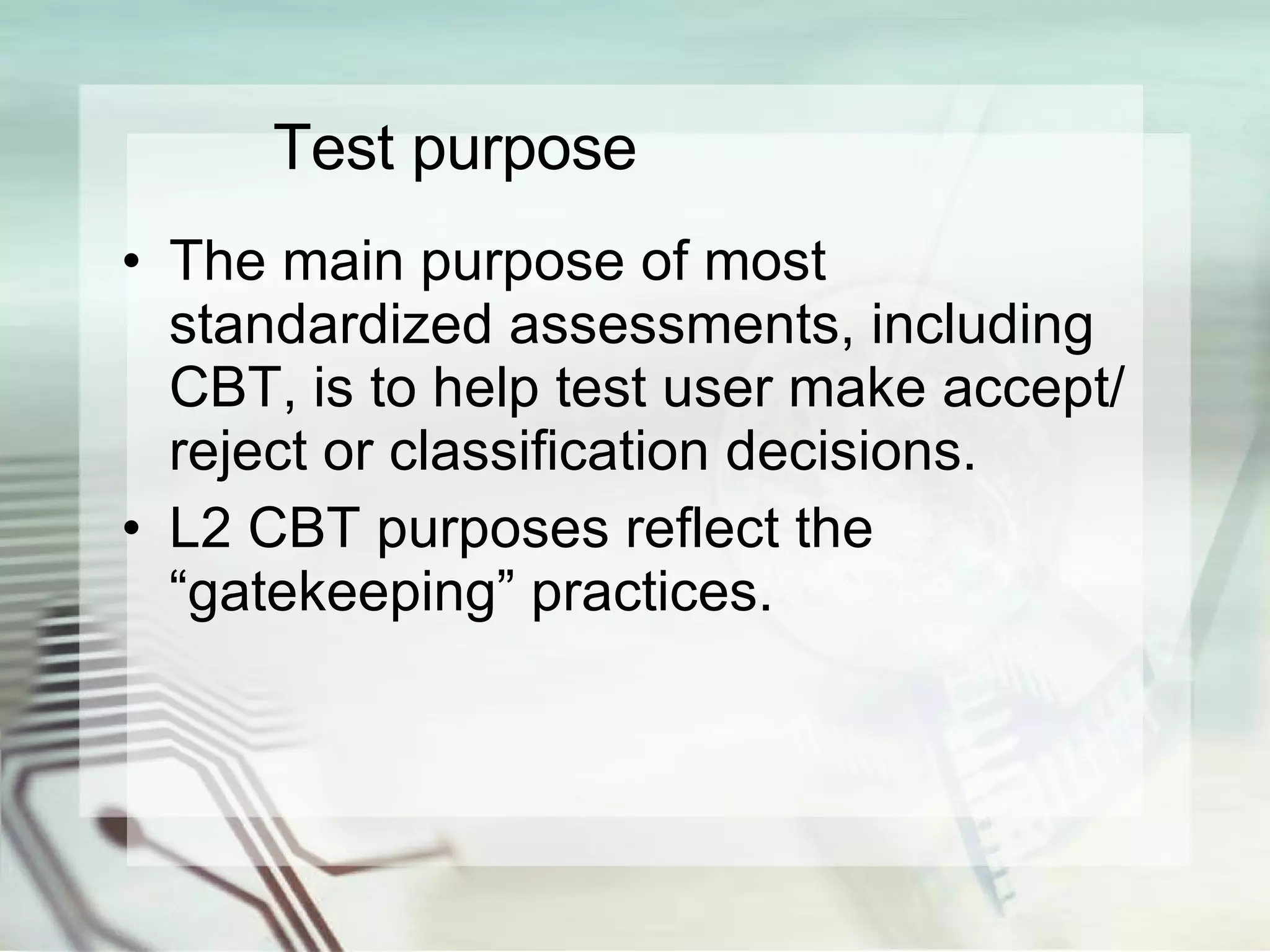technology in standardized language assessment | PPT