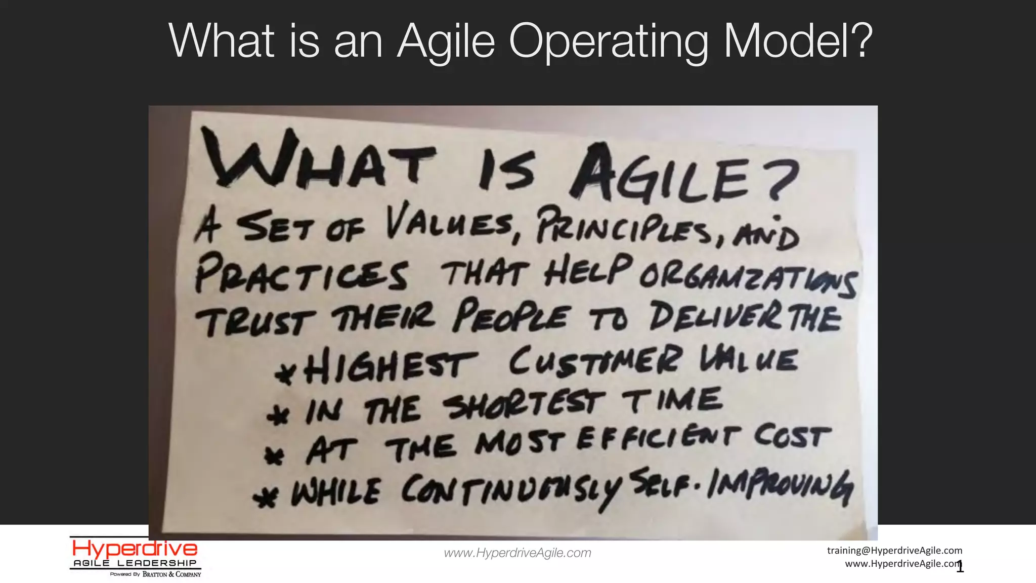 Agile Operating Model | PDF