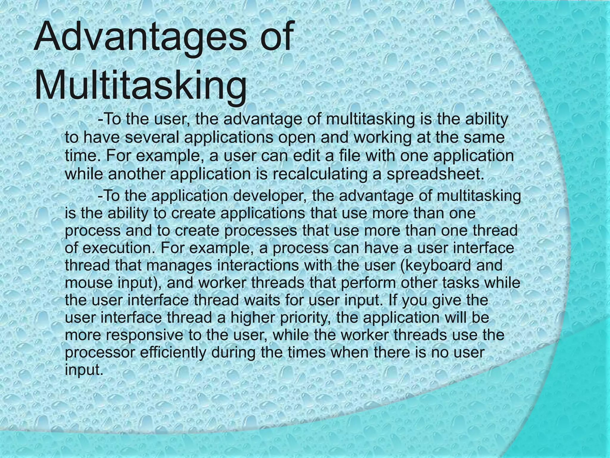 Multitasking | PPTX | Operating Systems | Computer Software and ...