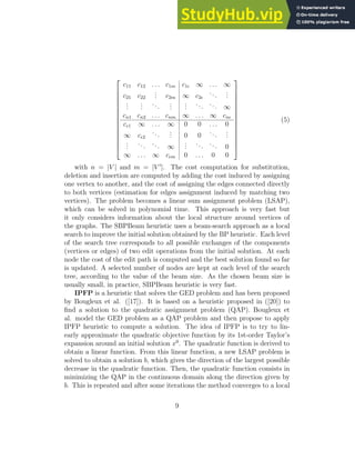 A Local Branching Heuristic For Solving A Graph Edit Distance Problem | PDF