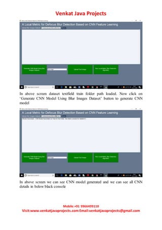 A local metric for defocus blur detection cnn feature learning screenshots | PDF