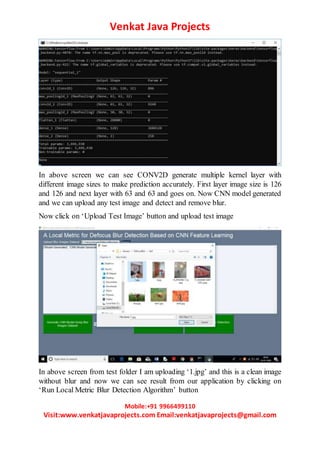 A local metric for defocus blur detection cnn feature learning screenshots | PDF