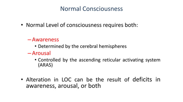 Altered Level Of Consciousness | PPTX