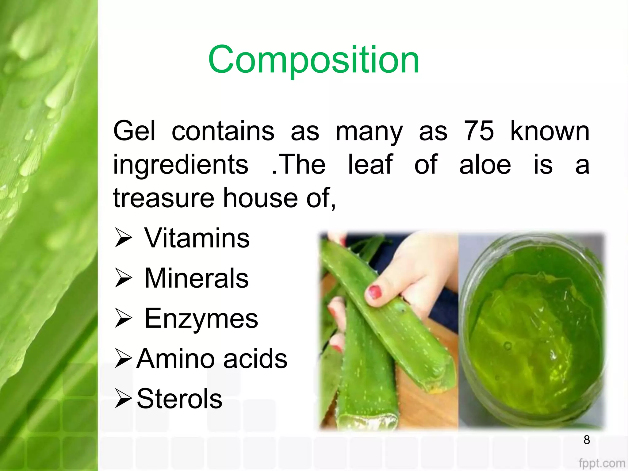 Aloe vera benefits, production and diseases | PPT
