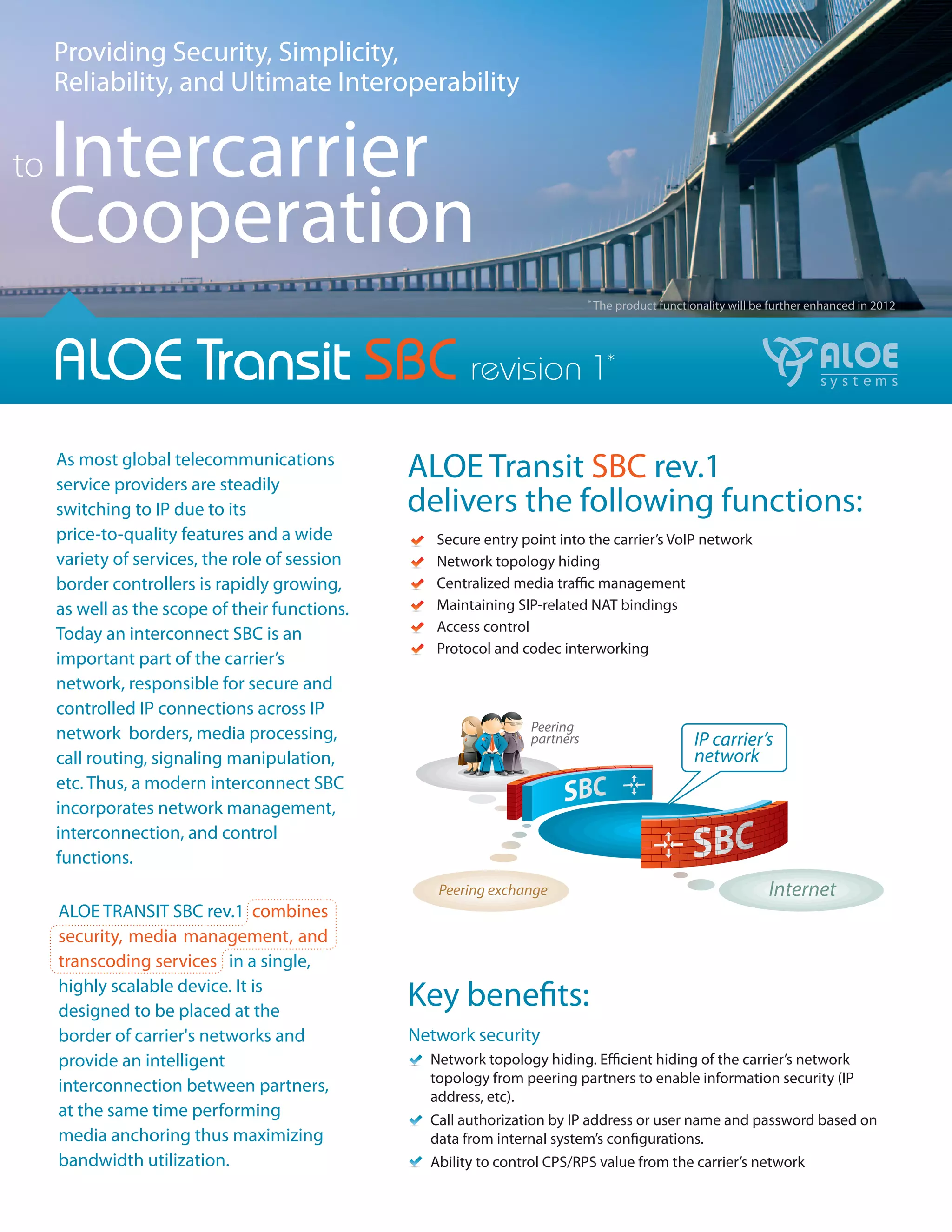 ALOE Transit SBC rev.1 Brochure | PDF
