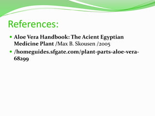 Aloe vera | PPTX
