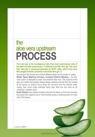 Aloevera processing line - Equipment for Aloe Vera Plant | PDF