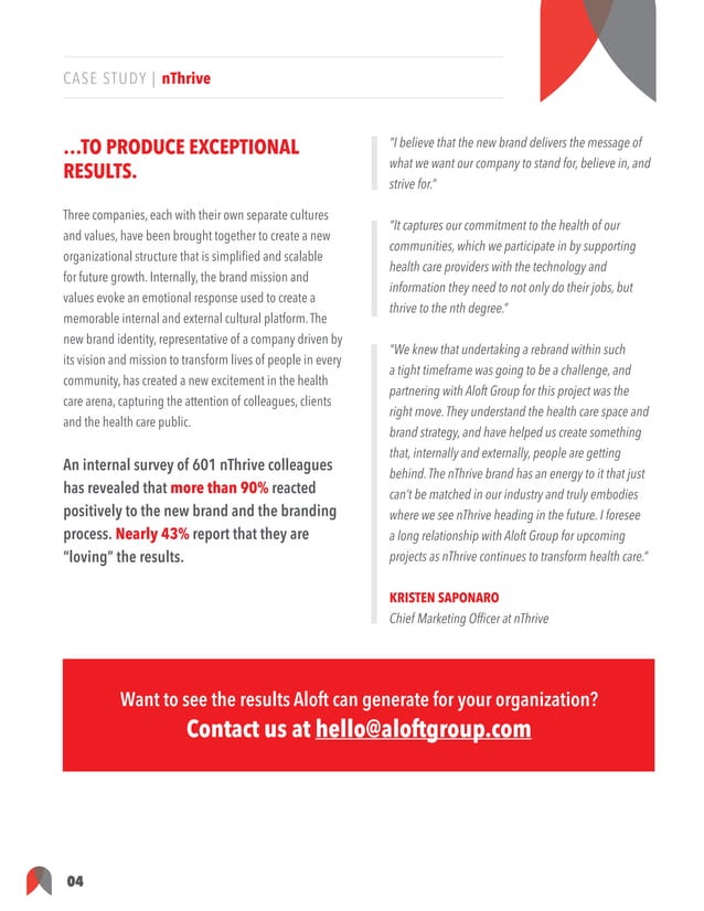 Aloft Group: nThrive Case Study | PDF