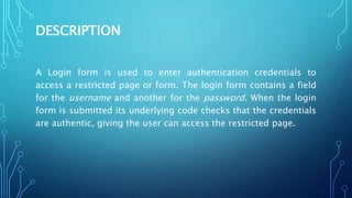 Alogorithum of login form | PPT