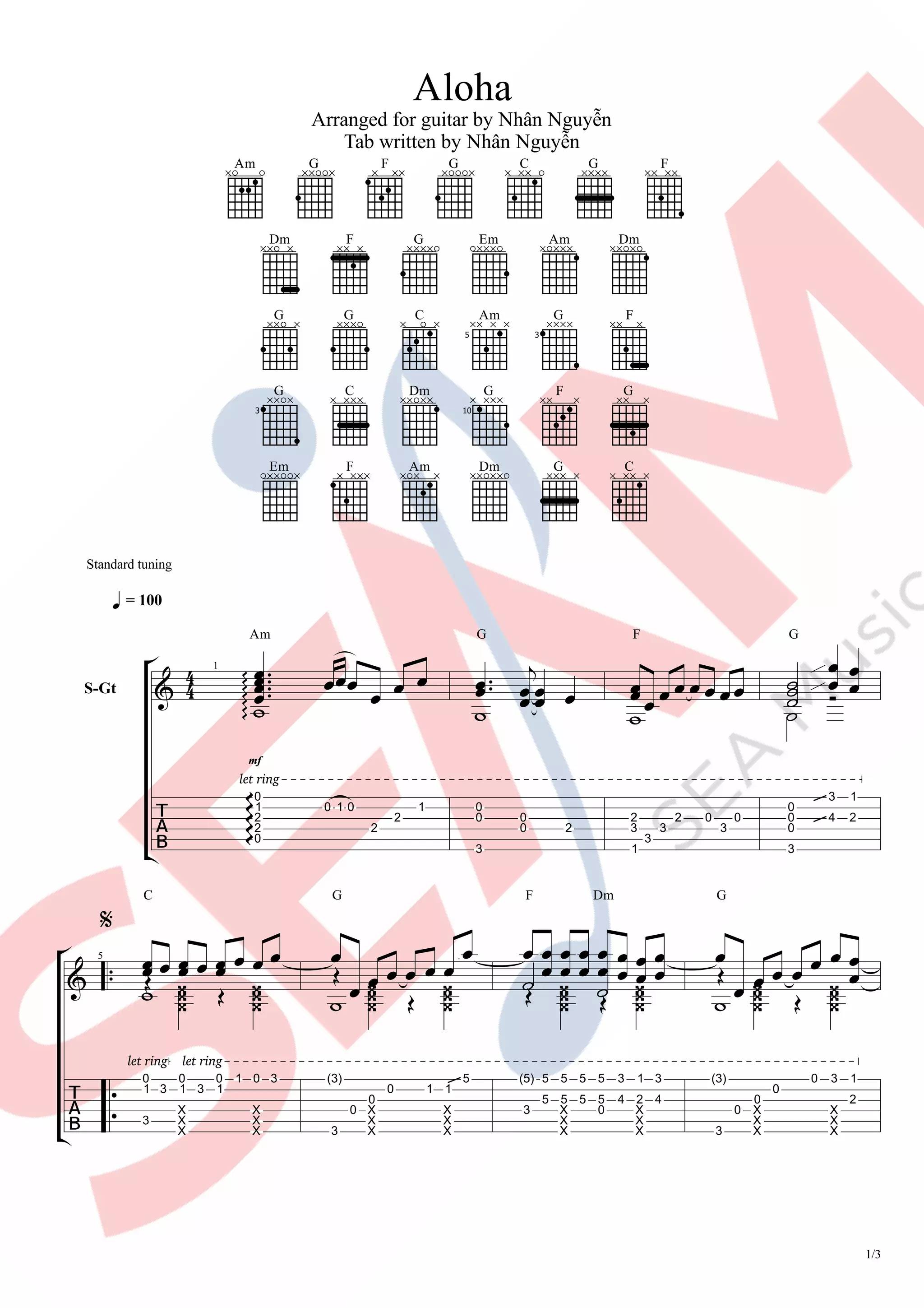 Sheet - Tab Aloha | PDF