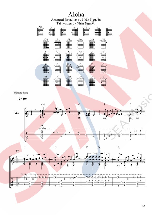 Sheet - Tab Aloha | PDF