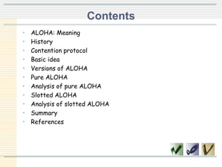 ALOHA Protocol (in detail) | PPTX