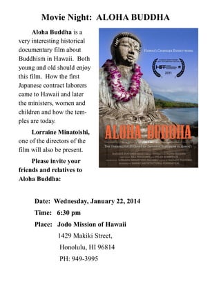 Aloha Buddha Screening | PDF