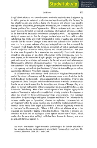 Alois Riegl Art History And The Beginning Of Late Antique Studies As A ...