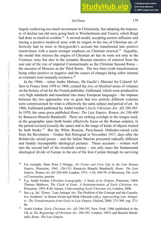 Alois Riegl Art History And The Beginning Of Late Antique Studies As A ...