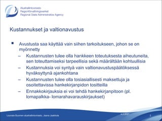 Työkykyohjelma -valtionavustushankkeen talous- ja maksatusasiat | PPT
