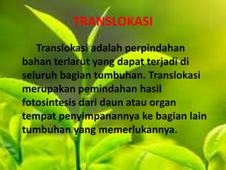Alokasi, translokasi | PPTX
