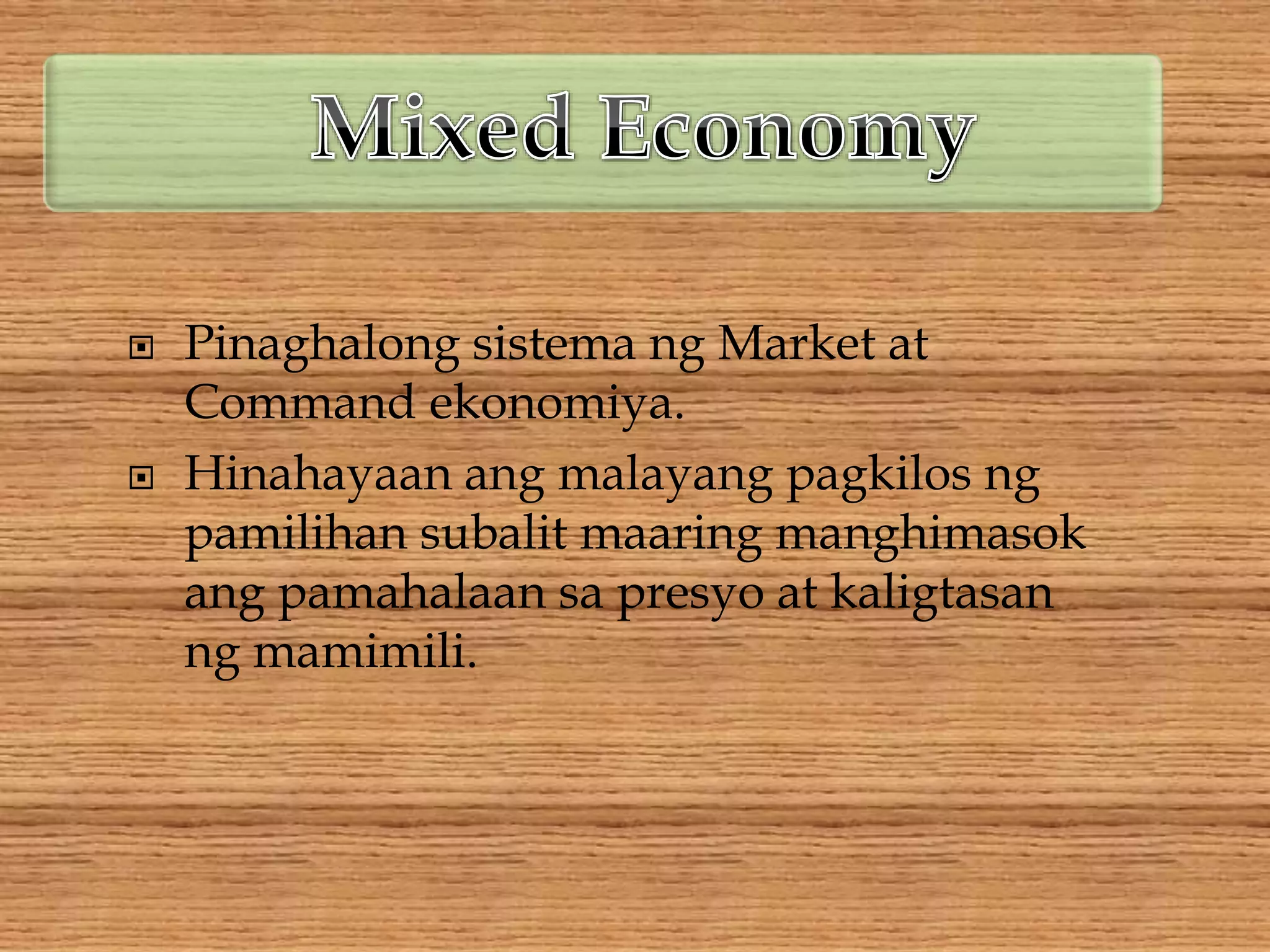 Alokasyon at mga Sistemang Pang-ekonomiya | PPTX