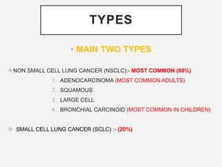LUNG CANCER- ALOK HRIDAY MISHRA GW4 | PPTX