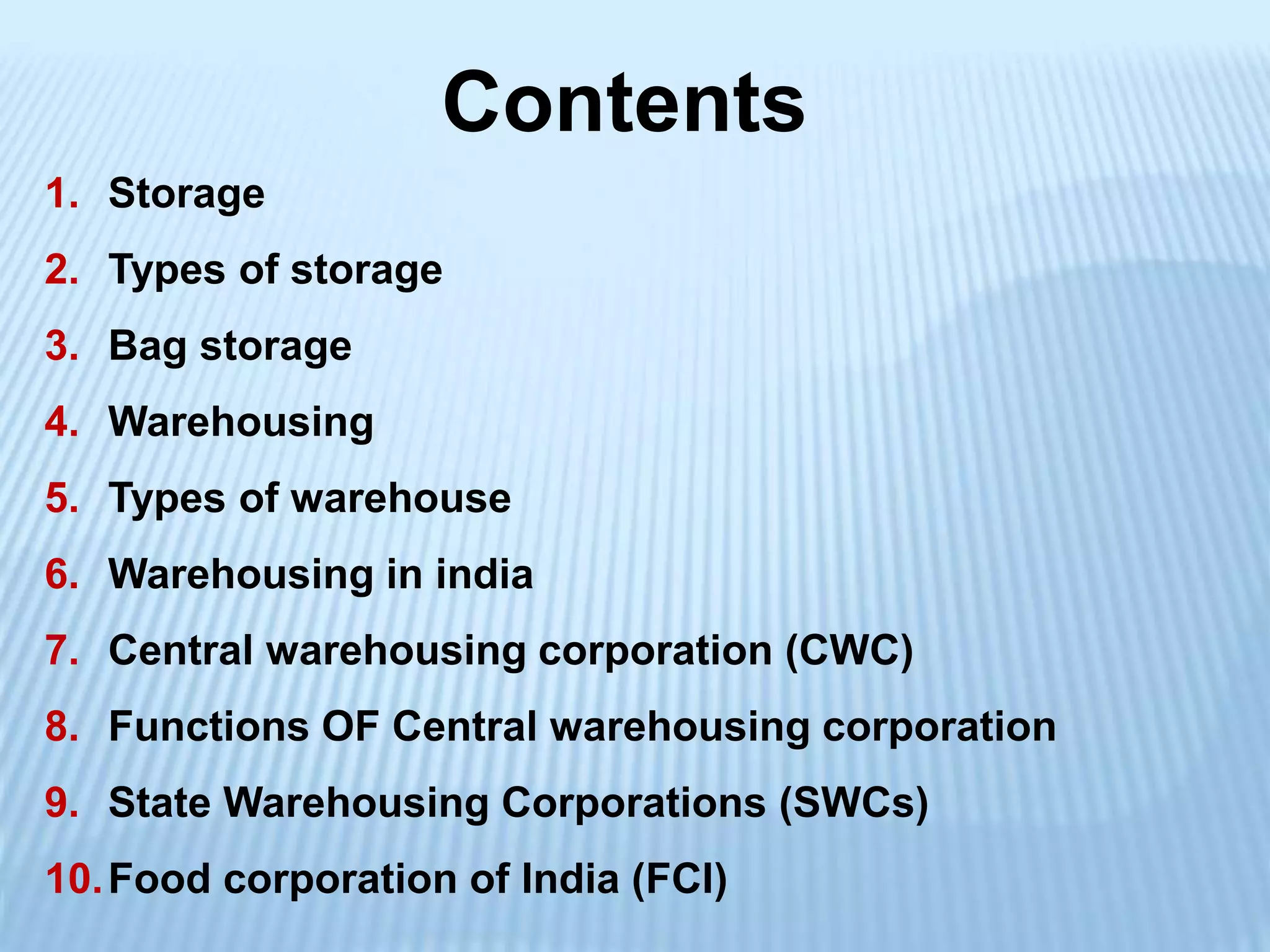 role of importance of storage | PPTX