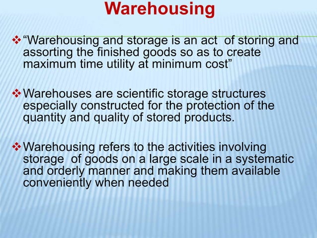 role of importance of storage | PPTX
