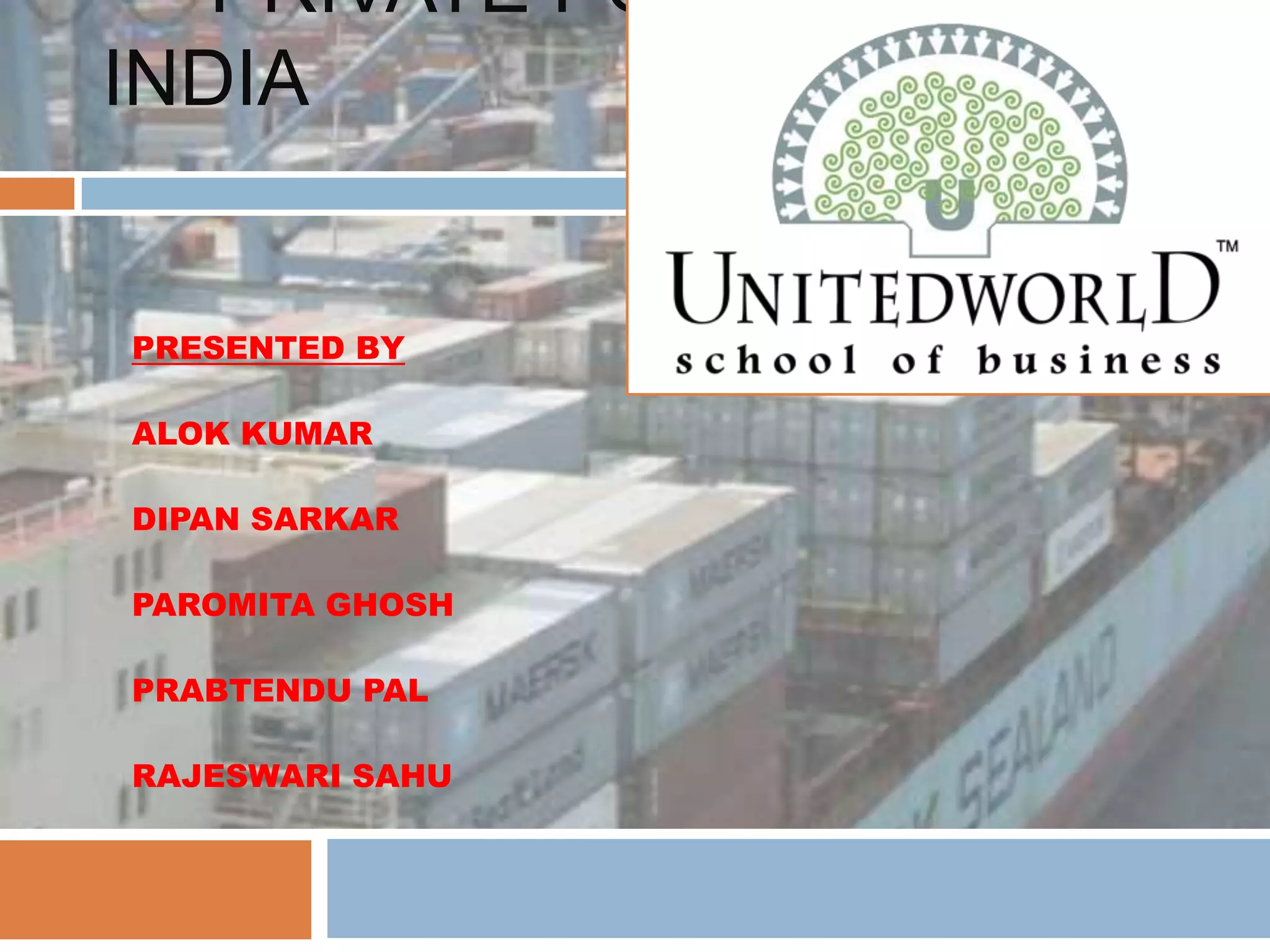 Presentation on Private ports of India | PPTX