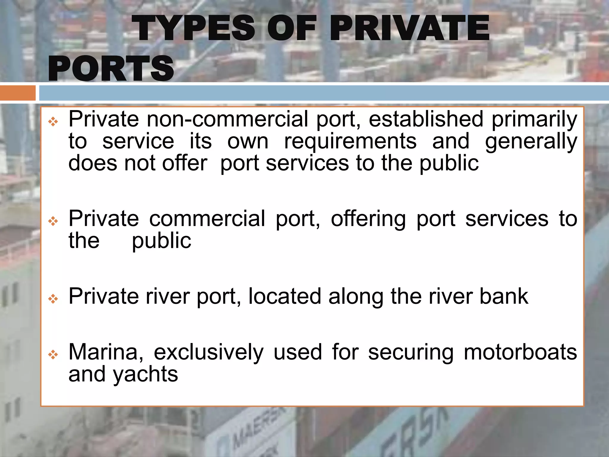 Presentation on Private ports of India | PPTX