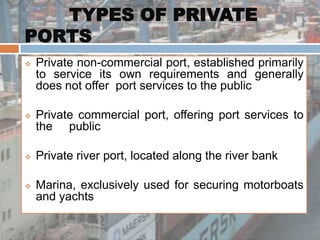 Presentation on Private ports of India | PPTX