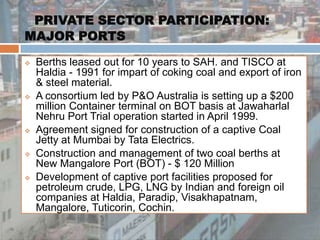 Presentation on Private ports of India | PPTX