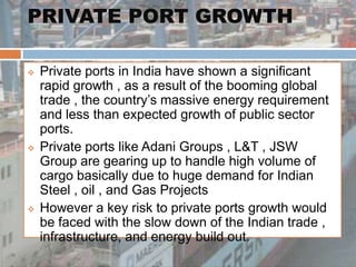 Presentation on Private ports of India | PPTX
