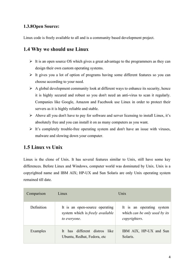 Redhat Linux server administration industrial training report. | PDF