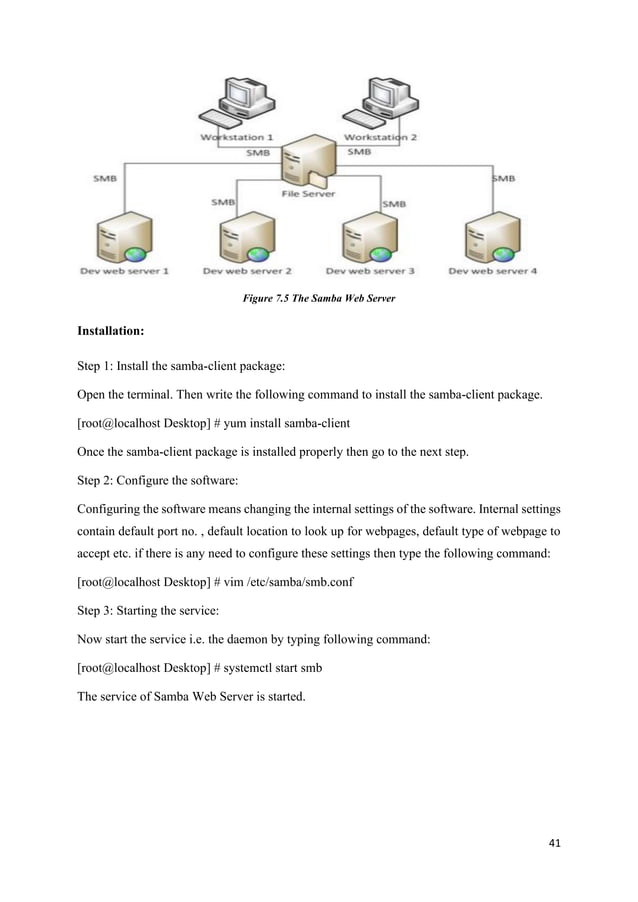 Redhat Linux server administration industrial training report. | PDF