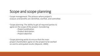 Scope Management | PPTX