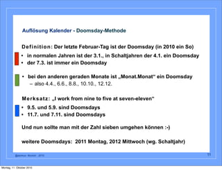 Einführung in die Mnemotechnik BCMUC 2010 | PPT