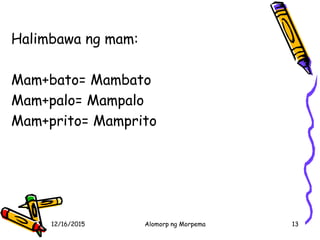 Alomorp ng morpema requirements by Maribeth Lactaotao | PPTX