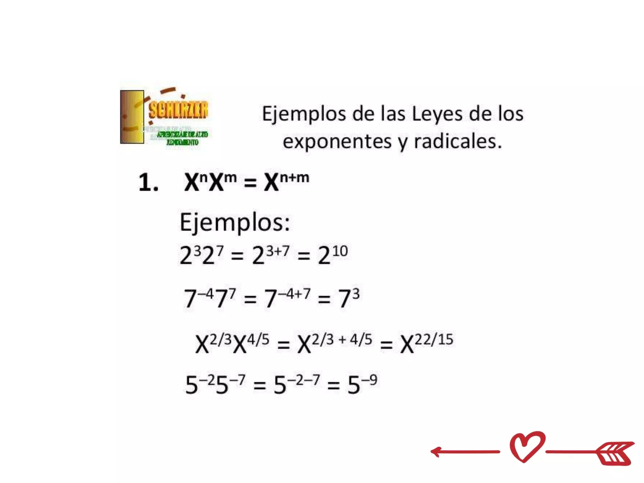 Leyes de los exponentes y radicales | PPT